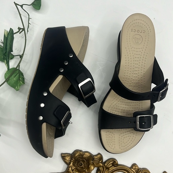 CROCS | Shoes | Croc Wedge Heel Sandals | Poshmark